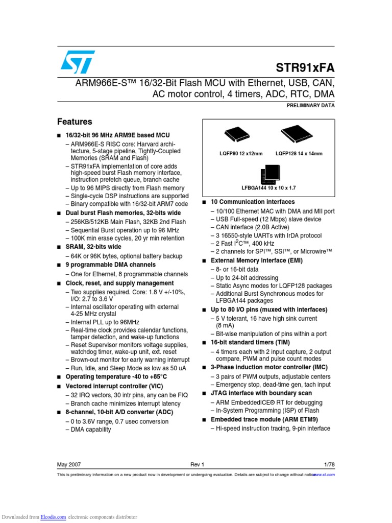 STR 912 Fa | PDF | Flash Memory | Booting