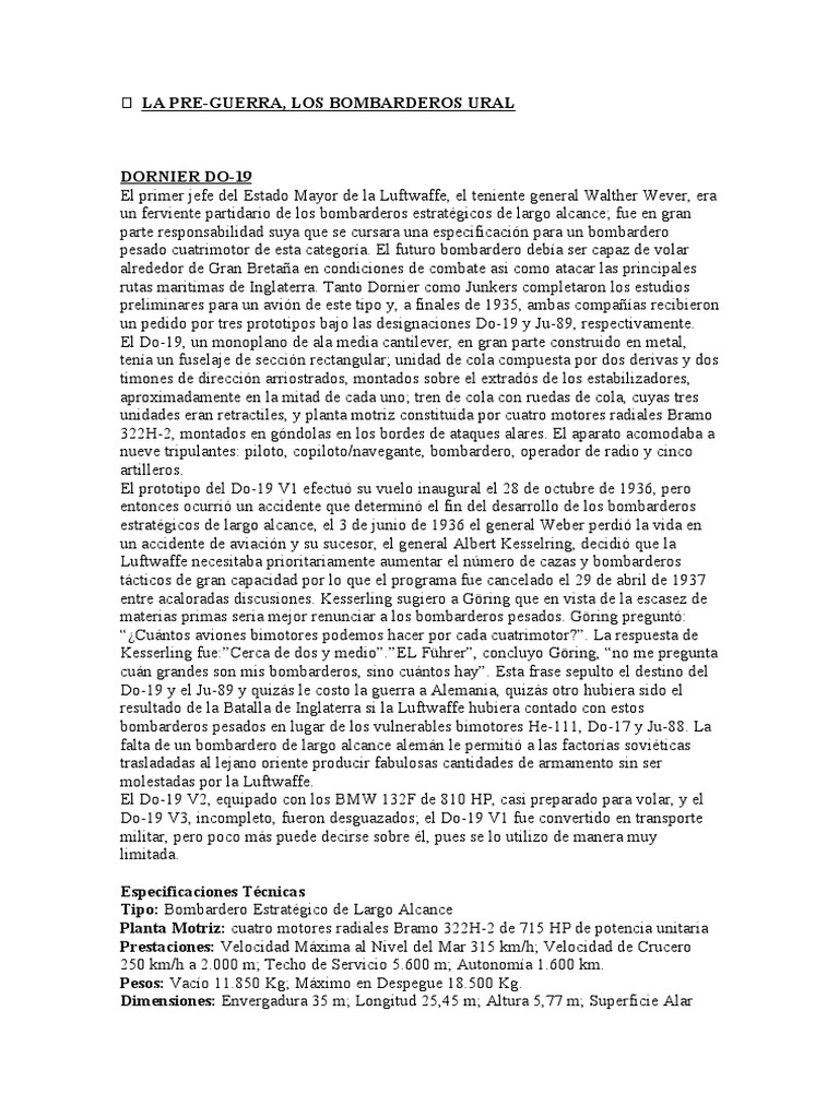 Bombarderos Estratégicos Alemanes en la 2ª GM | PDF | Bombardeo | Ala