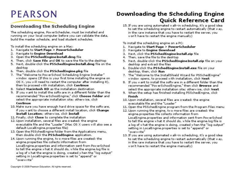 Downloading The Scheduling Engine | PDF | Mac Os | Double Click