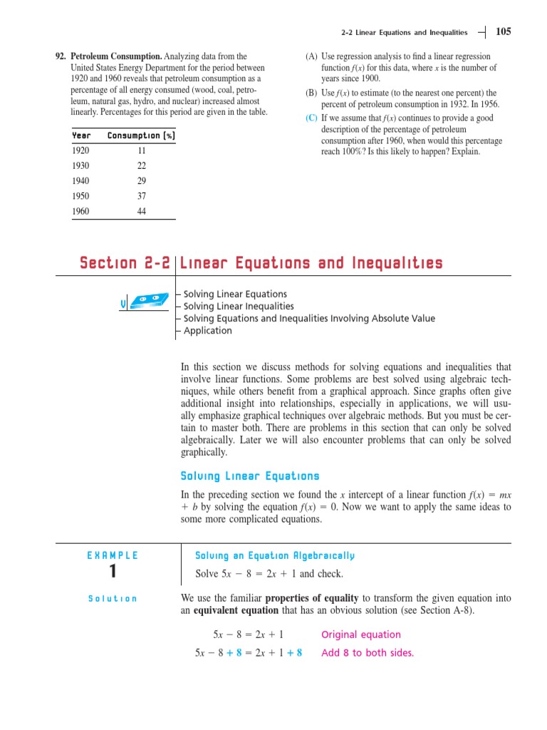 Linear Equations and Inequalities ch02 Section2 | PDF | Inequality ...