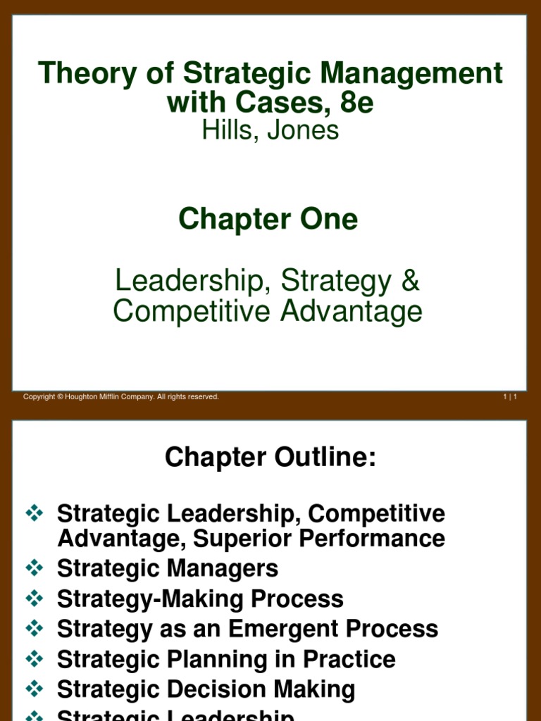 Theory of Strategic Management With Cases, 8e: Hills, Jones | PDF ...
