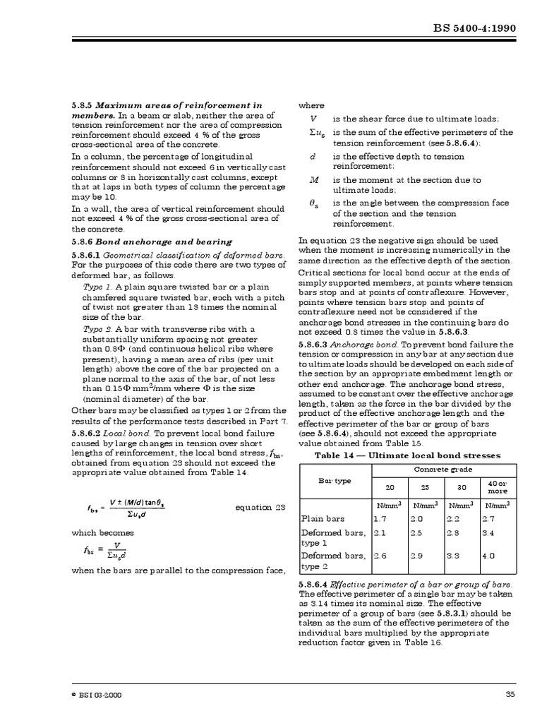 BS 5400 Part 4 | PDF | Column | Stress (Mechanics)