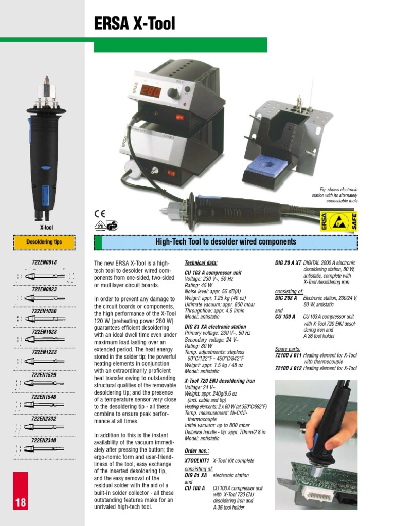 ERSA X-Tool: High-Tech Tool To Desolder Wired Components | PDF ...