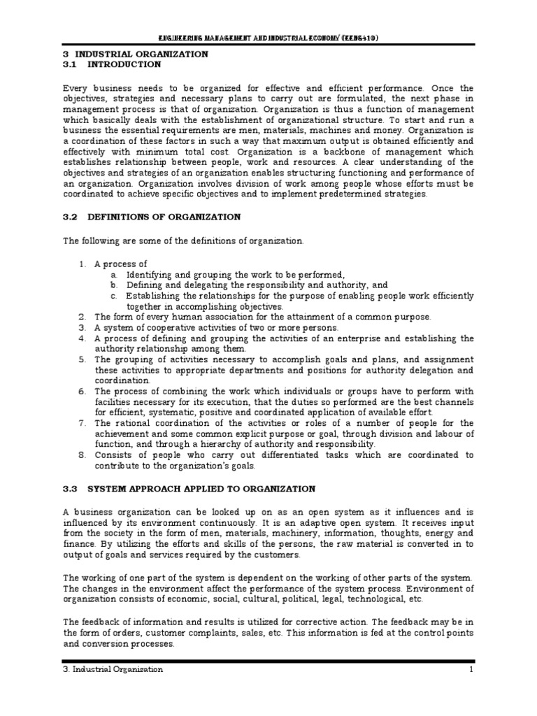 Industrial Organization | PDF | Organizational Structure | Hierarchy