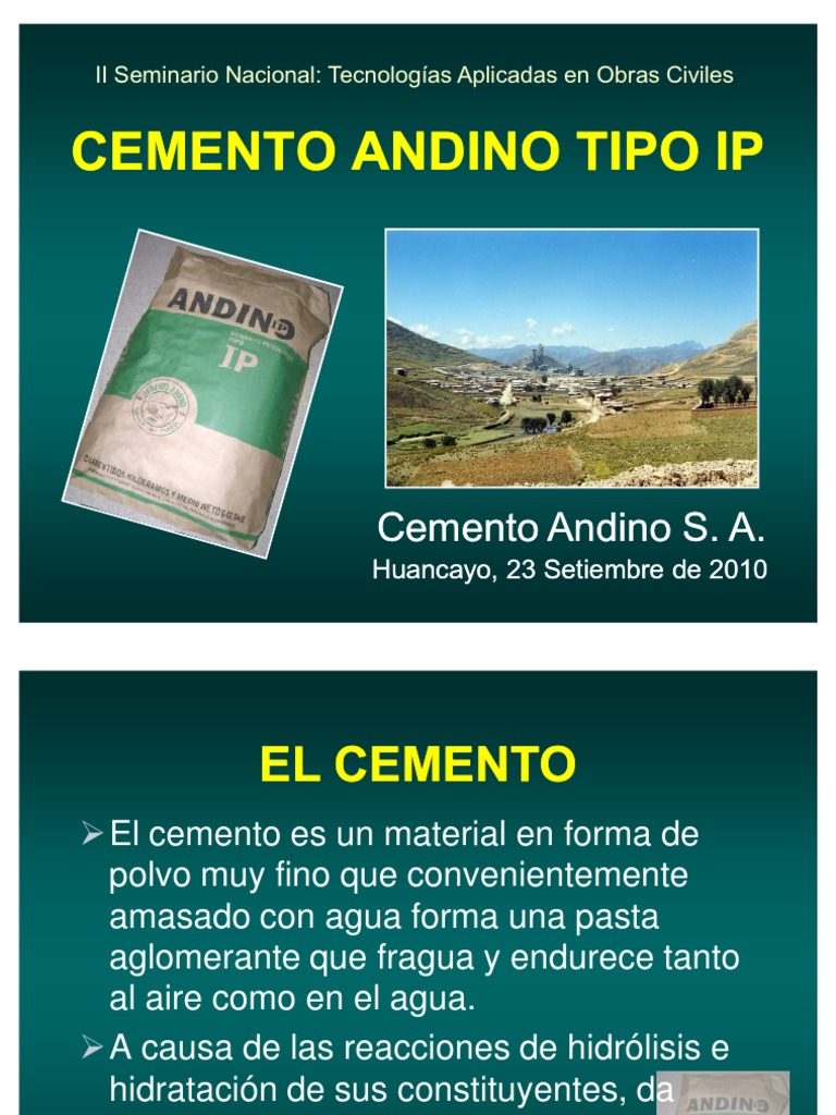 Cemento Andino | PDF | Unión | Cemento