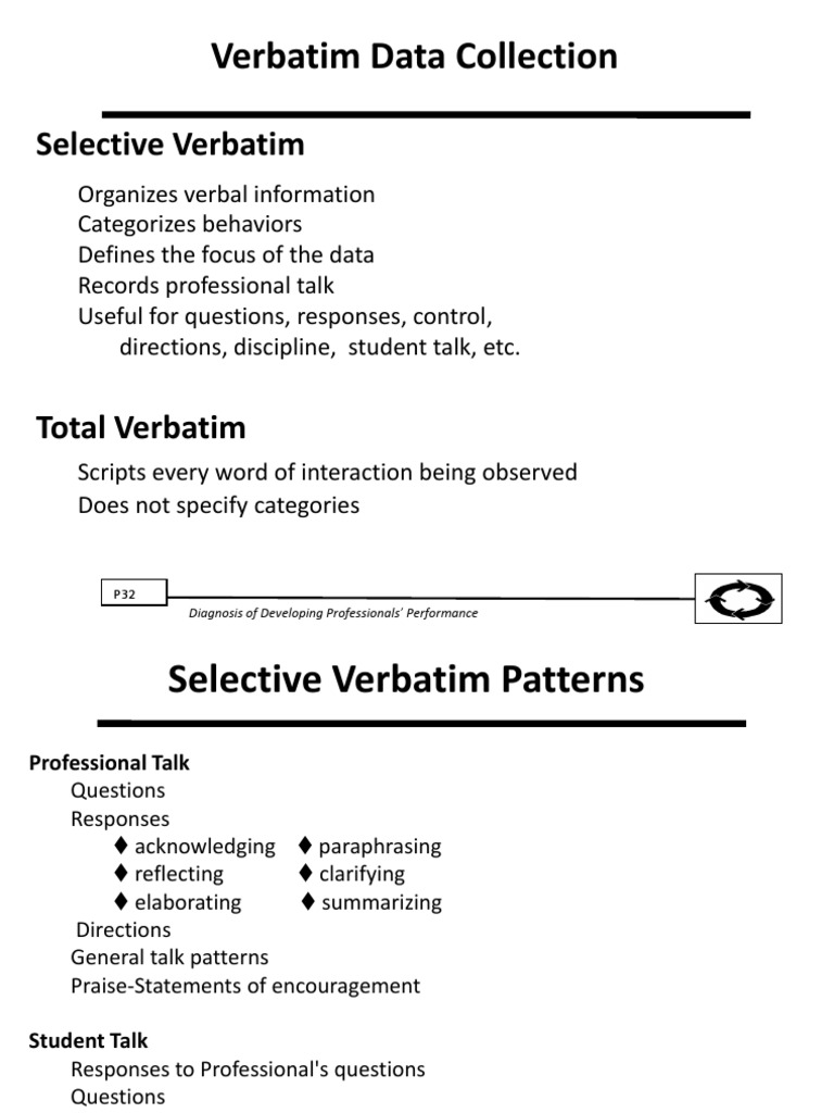 Verbatim Data Collection | PDF