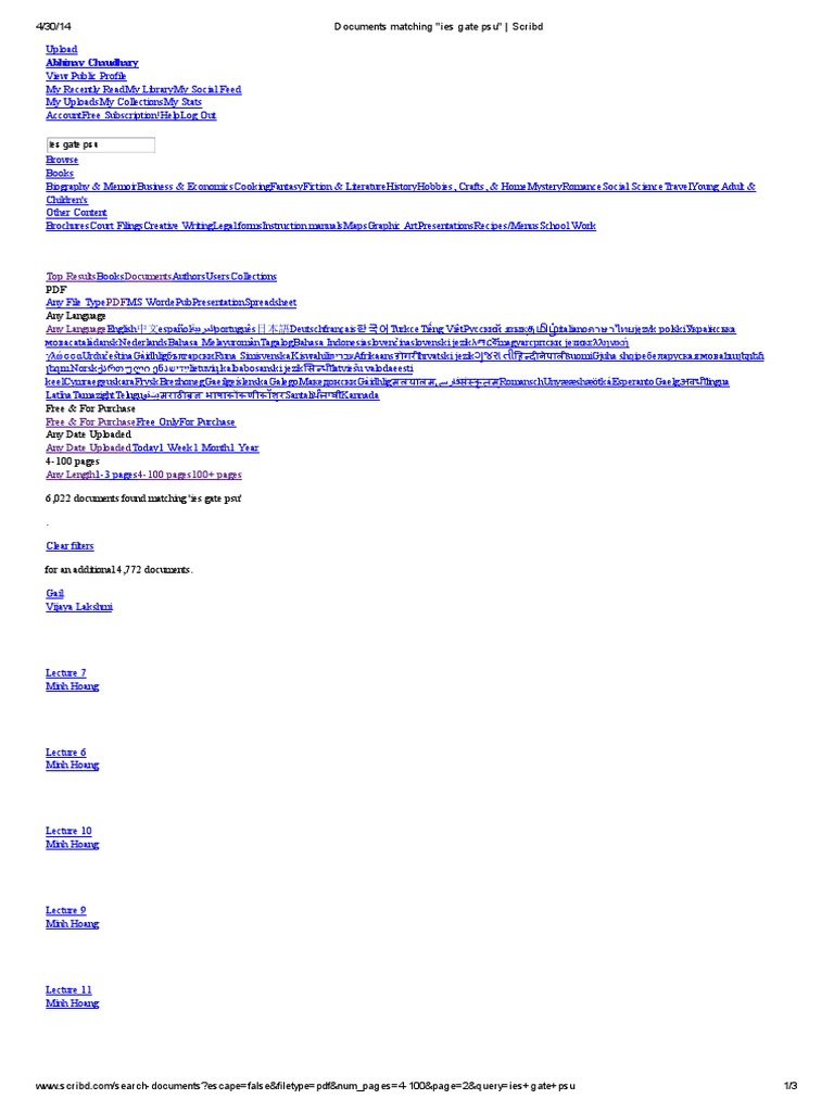 Documents Matching - Ies Gate Psu - Scribd | PDF | Scribd | Social Information Processing