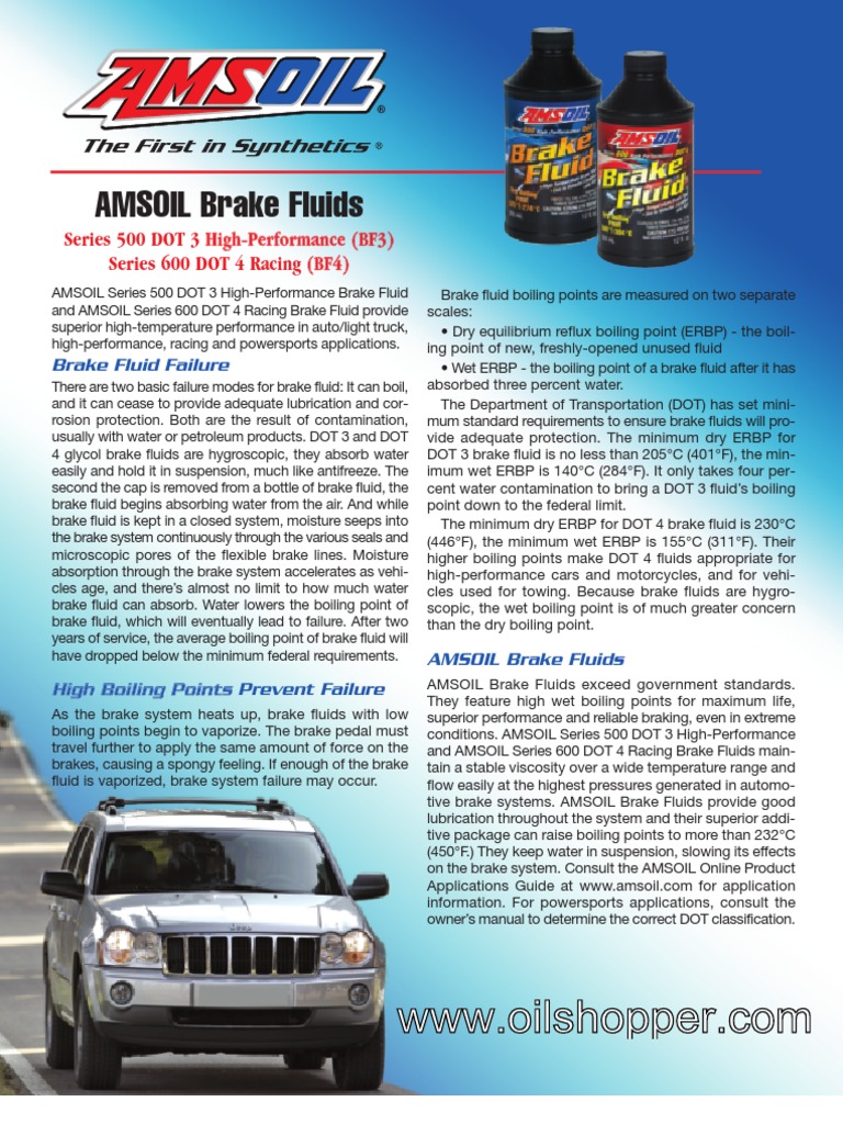 AMSOIL Brake Fluids Available at | PDF | Vehicle Technology ...