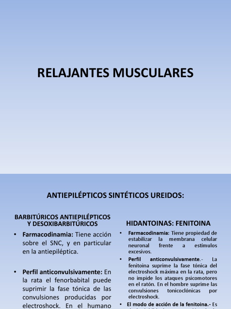 Relajantes Musculares | PDF | Enfermedad de Parkinson | Epilepsia