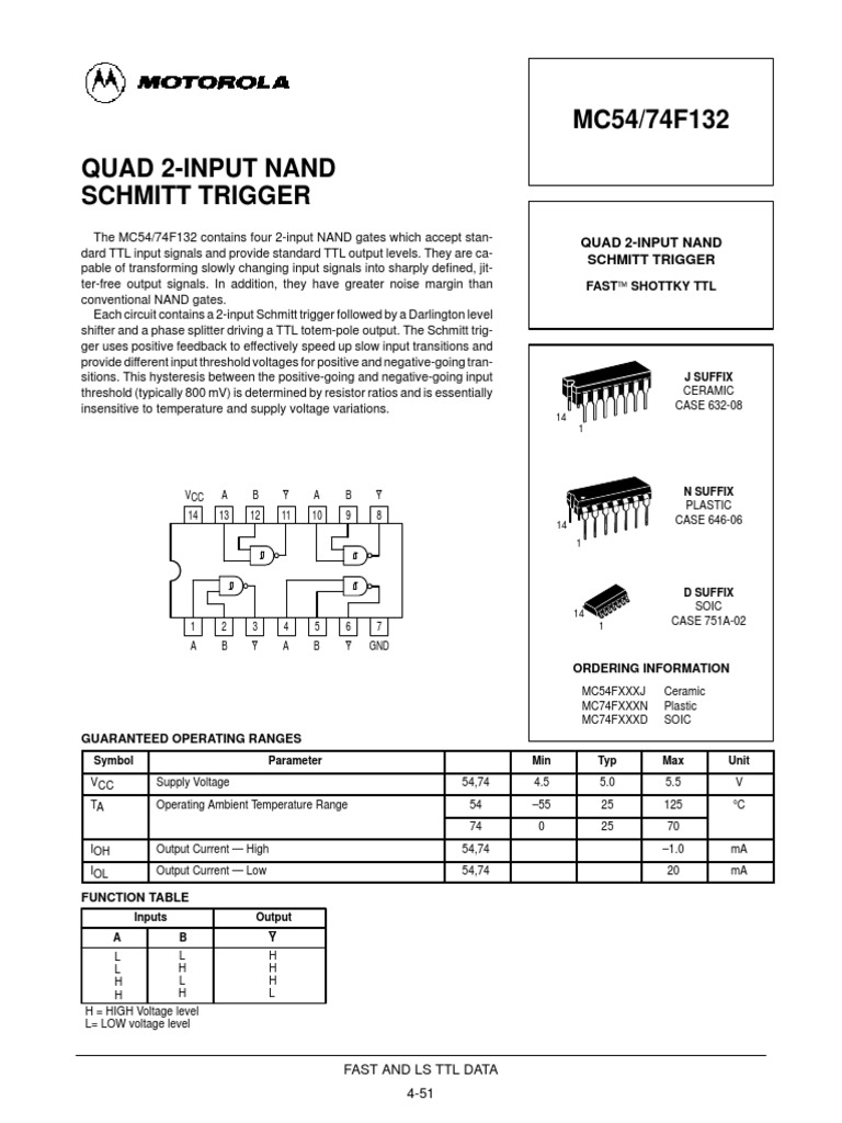74HC132N | PDF | Electrical Circuits | Electronic Circuits