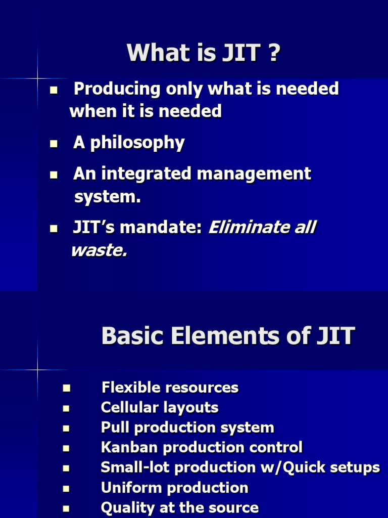 JIT Phylosophy | PDF | Operations Management | Systems Theory