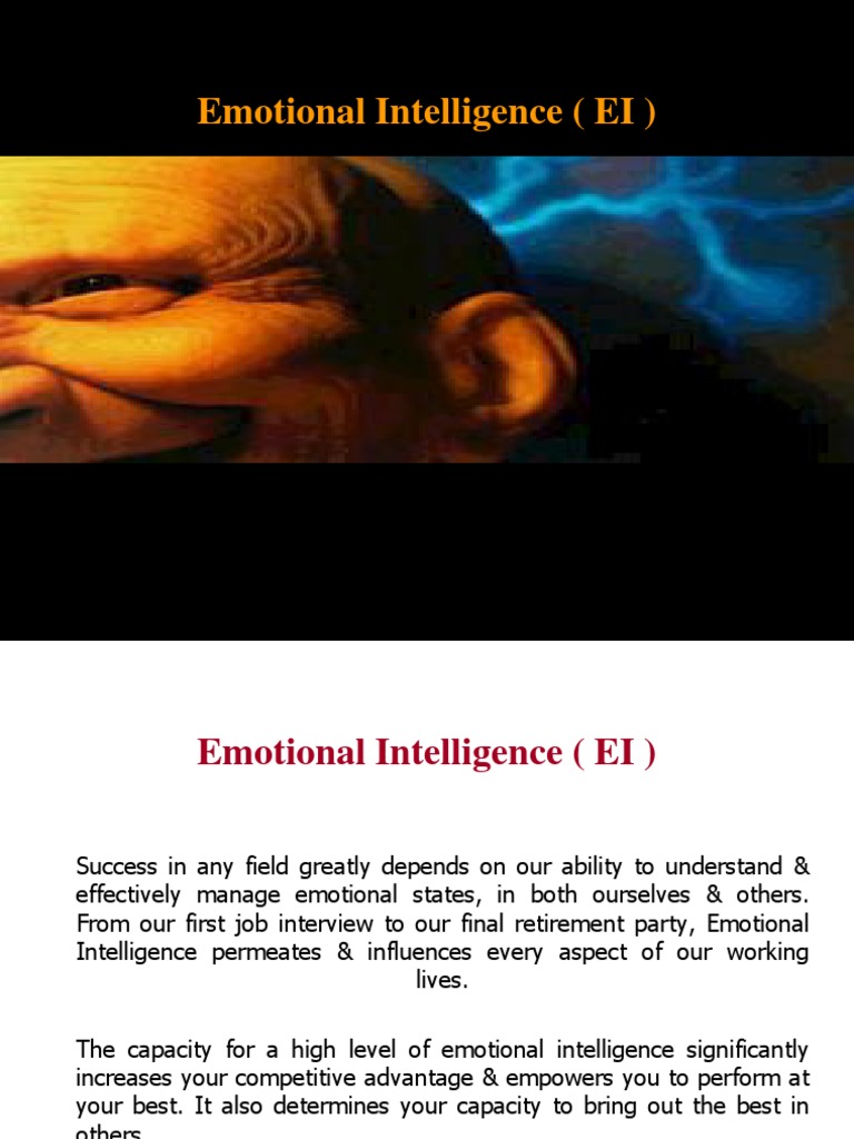 Emotional Intelligence | PDF | Emotional Intelligence | Self Control