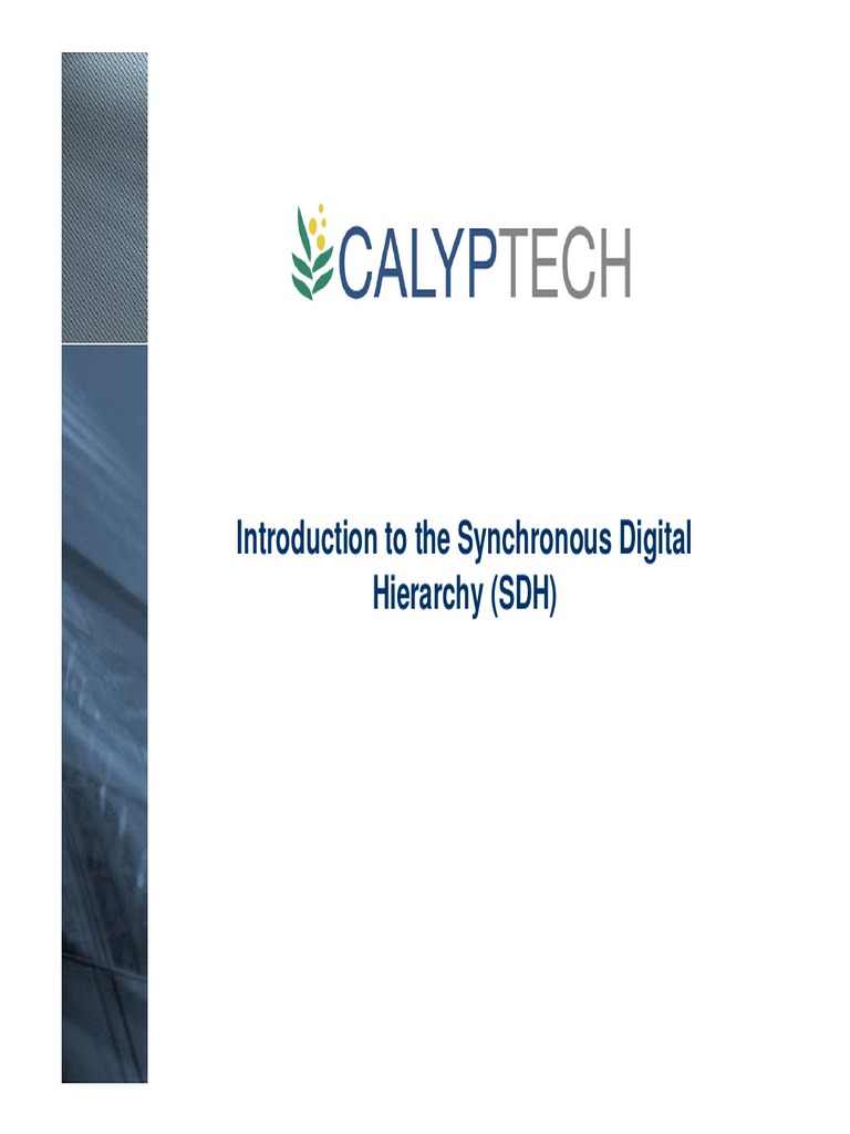 Understanding Synchronous Digital Hierarchy | PDF | Computers