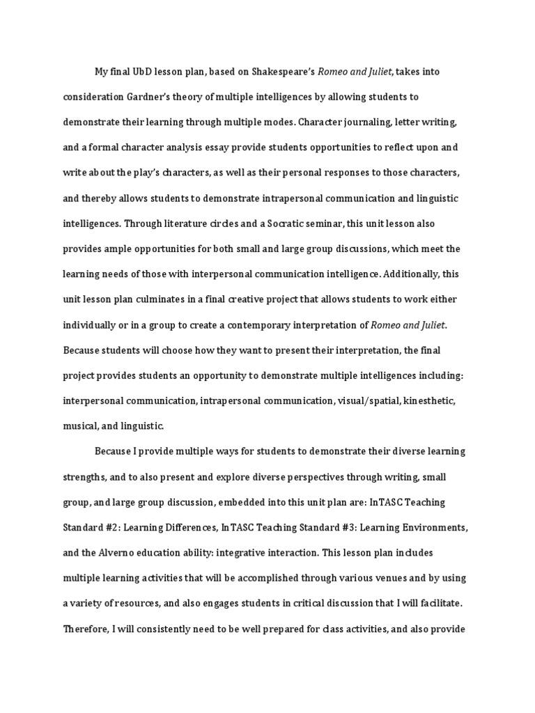 Ubd Lesson Plan Rationale | PDF | Conversation | Interpersonal ... Ubd Lesson Plan Rationale | PDF | Conversation | Interpersonal ...