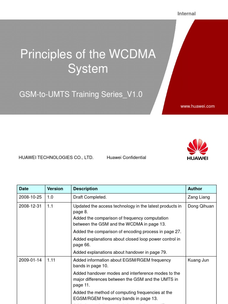 GSM-To-UMTS Training Series 01 - Principles of The WCDMA System - V1.0 | PDF | Code Division ...
