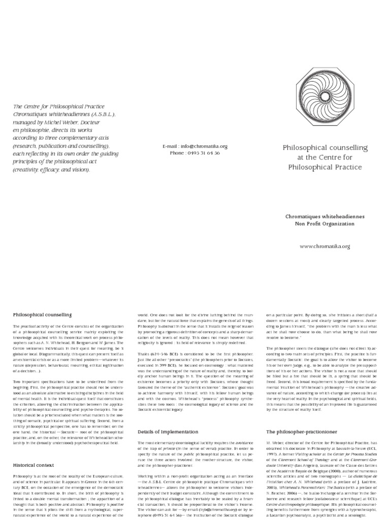 Philosophical Counselling at The Centre For Philosophical Practice ...