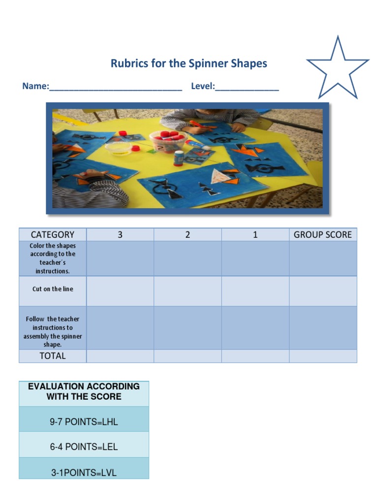 Rubrics of The Spinner Shapes | PDF