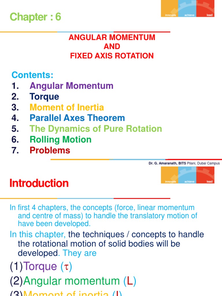 Physics of Rotation & Momentum | PDF | Rotation Around A Fixed Axis ...