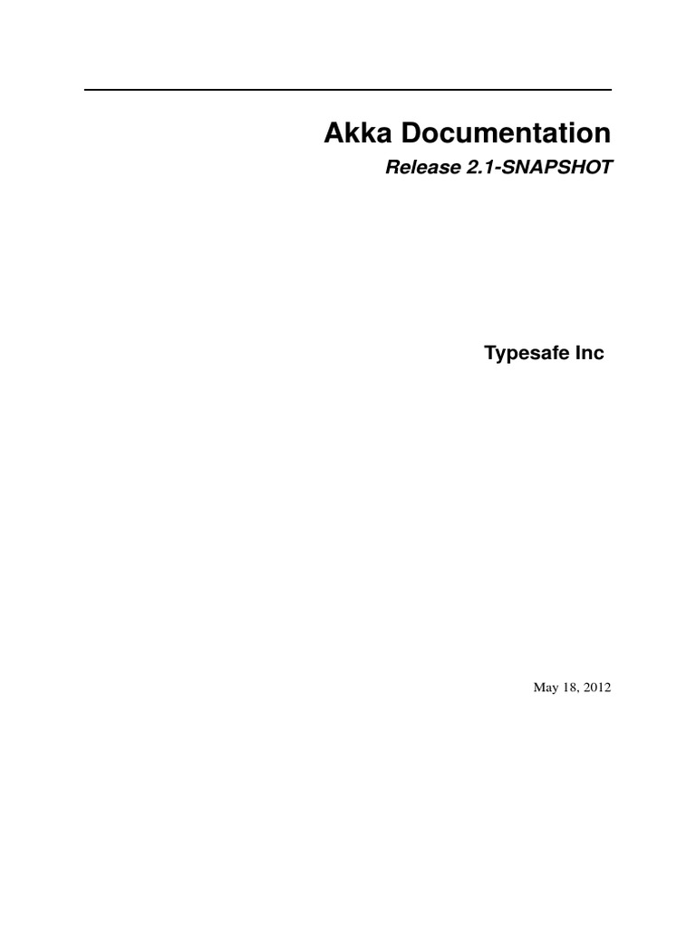 Akka | PDF | Message Passing | Thread (Computing)