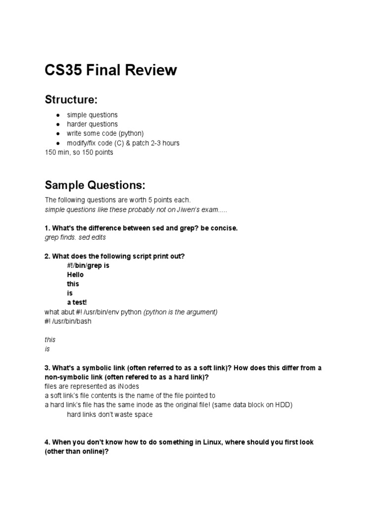 Cs 35 Final Review | PDF | Array Data Type | Subroutine