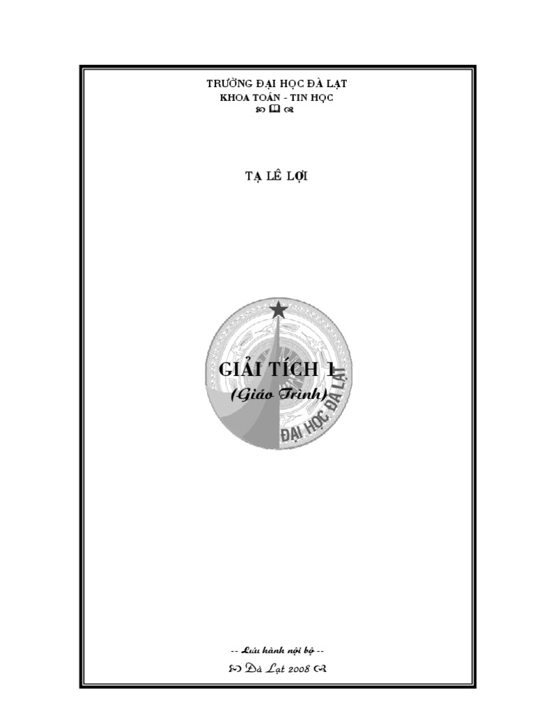 Giai Tich 1 | PDF