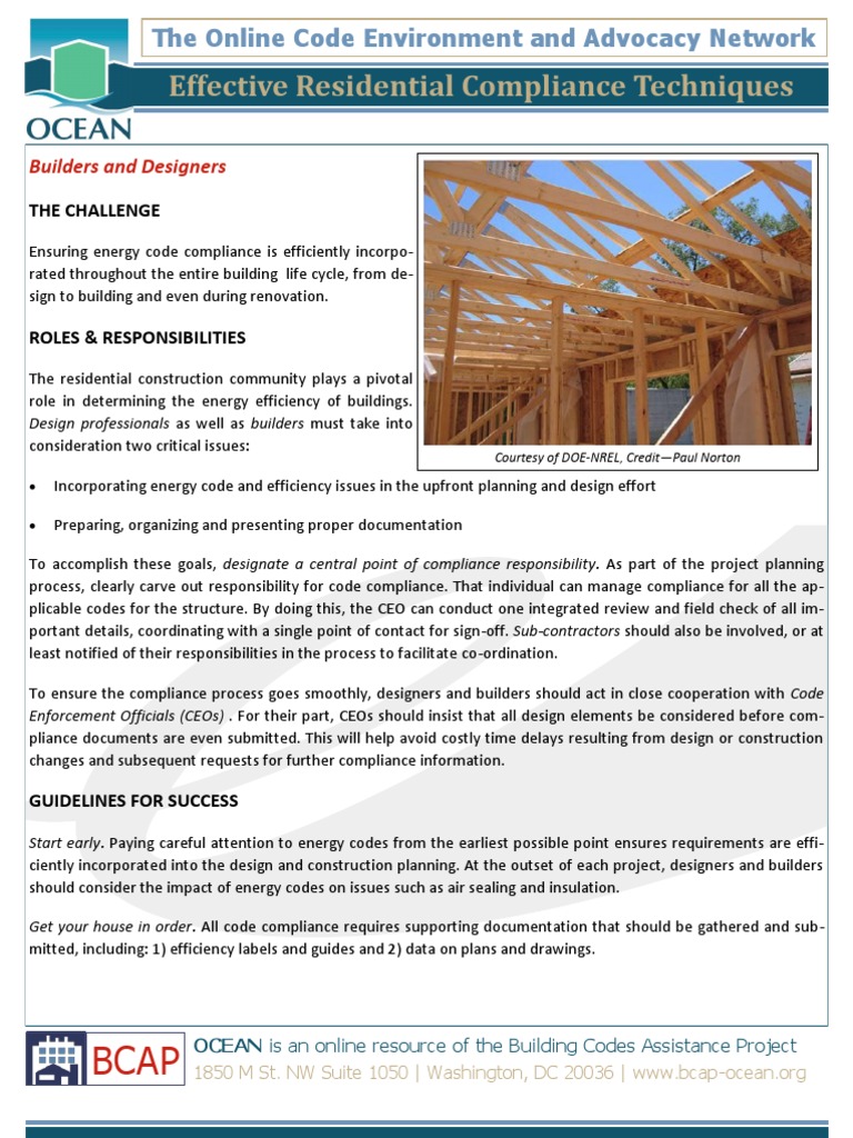 Energy Code Compliance for Builders | PDF | Art | Technology & Engineering
