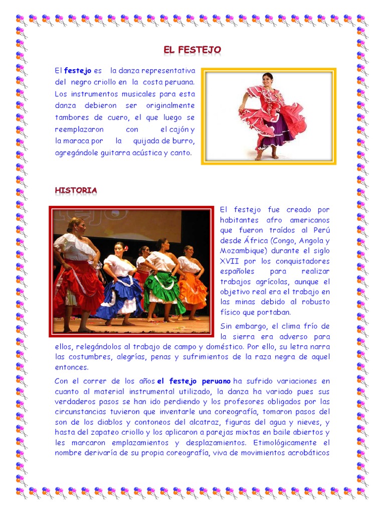 Festejo: Danza Afroperuana Vibrante | PDF | Musica Latinoamericana ...