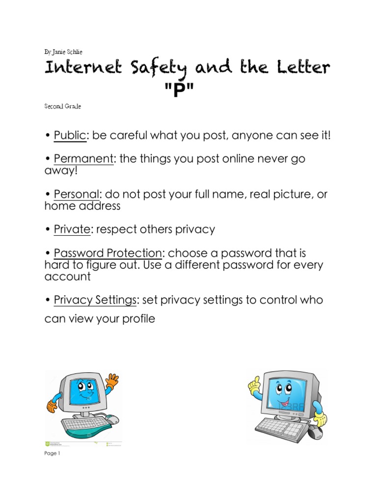 Internet Safety Tips for Kids | PDF