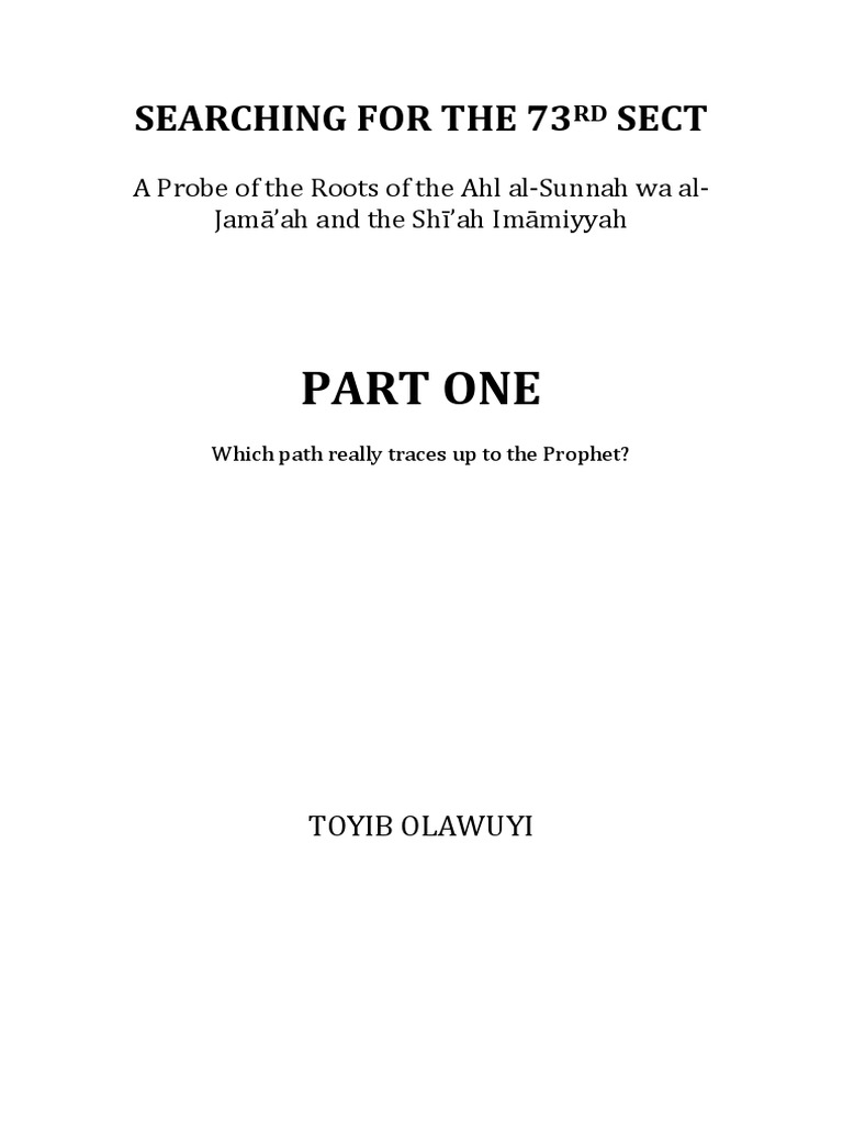 73 Sects Research | PDF | Hadith | Muhammad