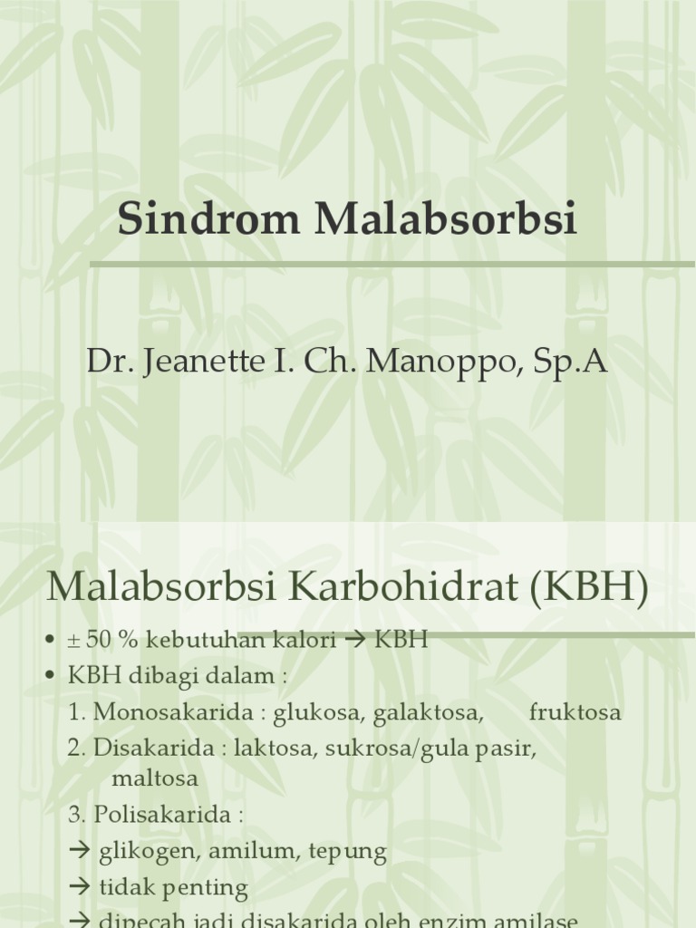 Sindrom Malabsorbsi | PDF | Kesehatan Holistik