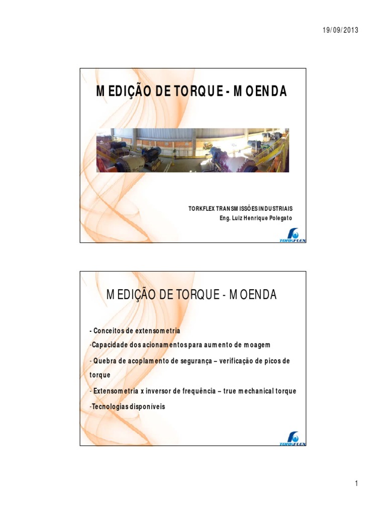 Medição de Torque - Moenda Rev1 (Opt) | PDF | Física | Quantidades físicas