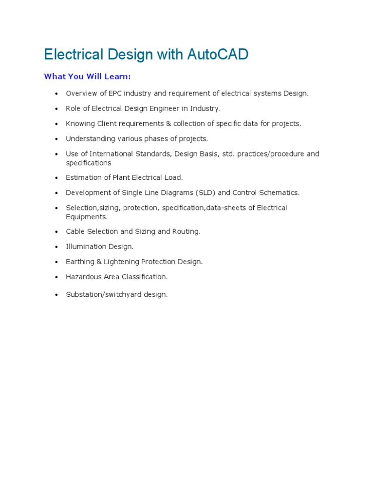 Electrical Design With AutoCAD | PDF