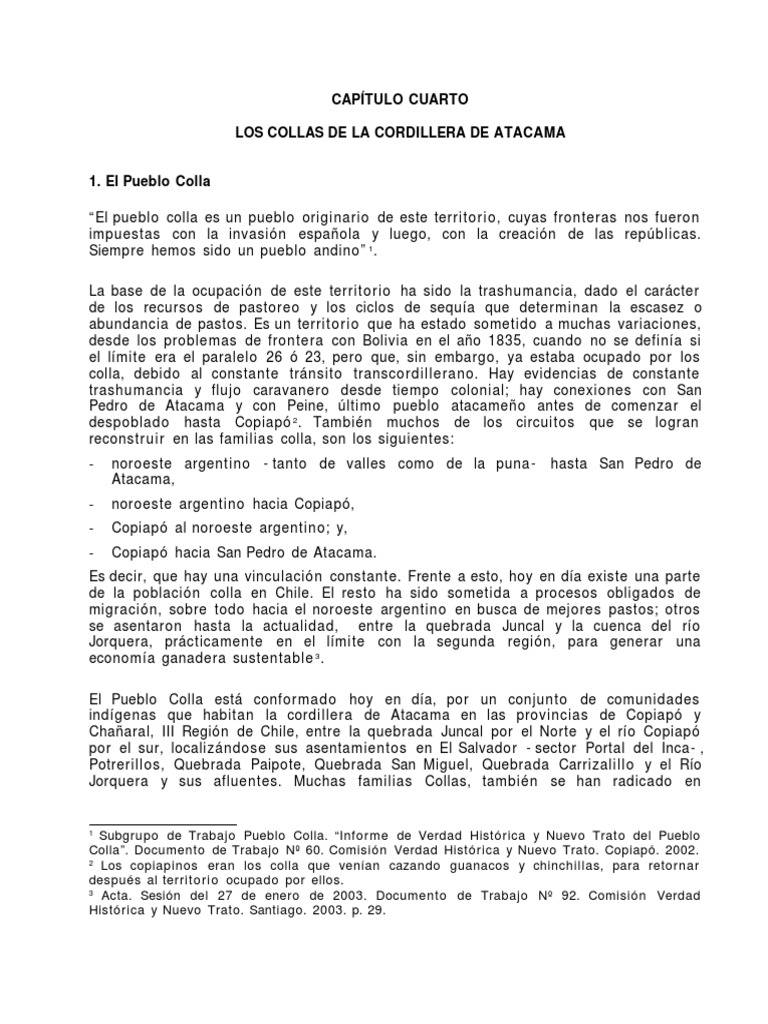 Cultura y ubicación del pueblo Colla | PDF | Chile | Bolivia
