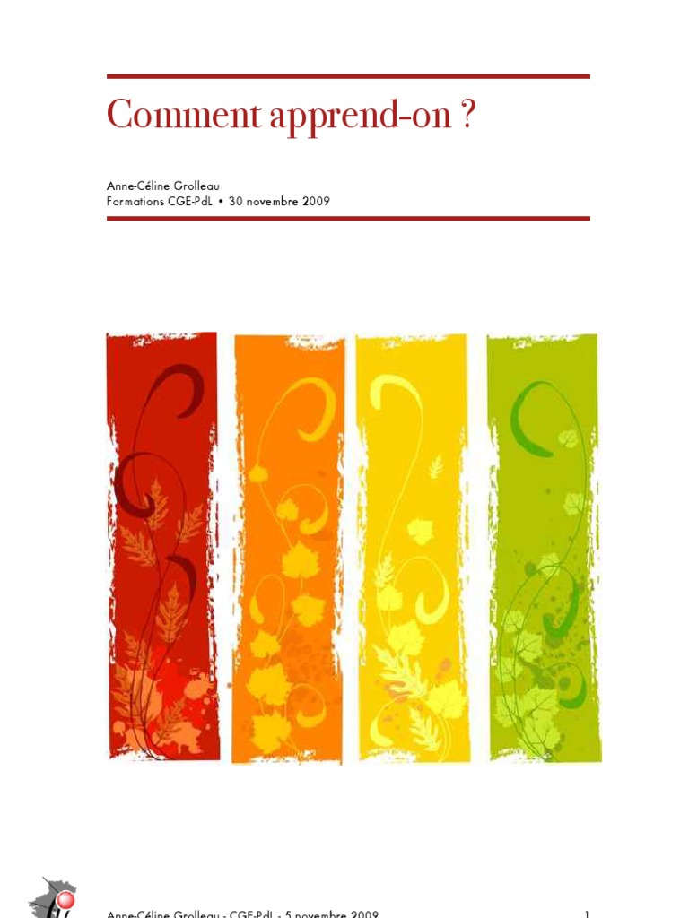 Comment Apprend-On ? | PDF | Pédagogie | Styles d'apprentissage