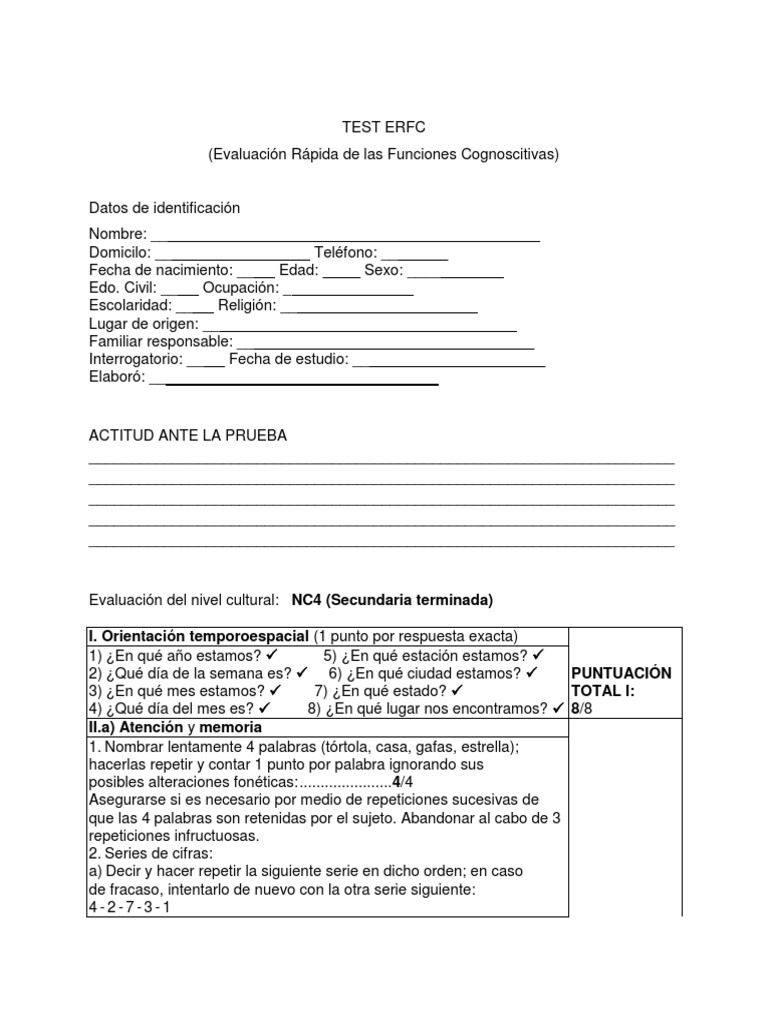 ERFC Ejemplo | PDF | Memoria | Ciencia cognitiva
