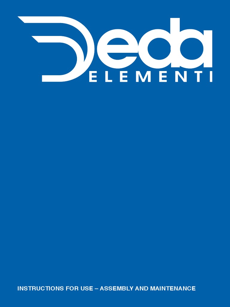 Deda Elementi Assembly Instructions | PDF | Screw | Mechanical Engineering