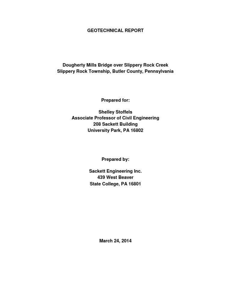 Geotechnical Report | PDF | Geotechnical Engineering | Soil
