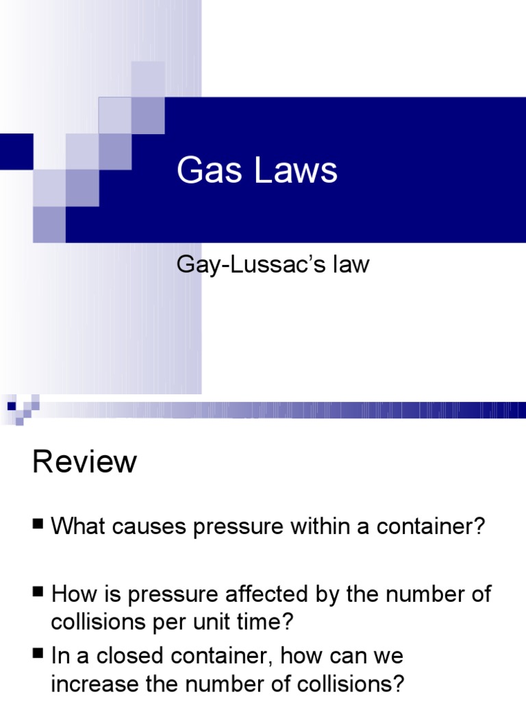 11.2 Gay-Lussac and Combined Gas Laws | PDF | Gases | Temperature