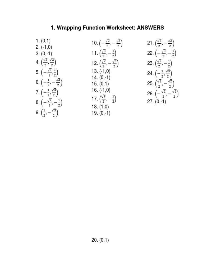 Wrapping Function Worksheet Answers | PDF | Teaching Methods ...