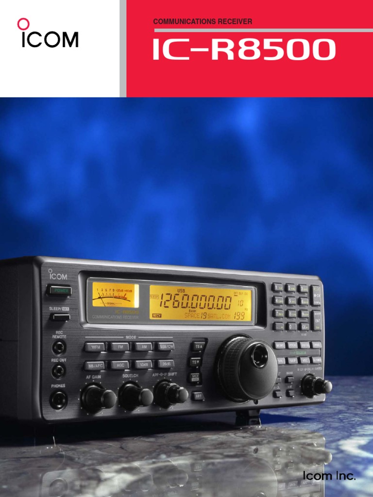 ICOM IC-R8500 Brochure | PDF | Frequency Modulation | Am Broadcasting
