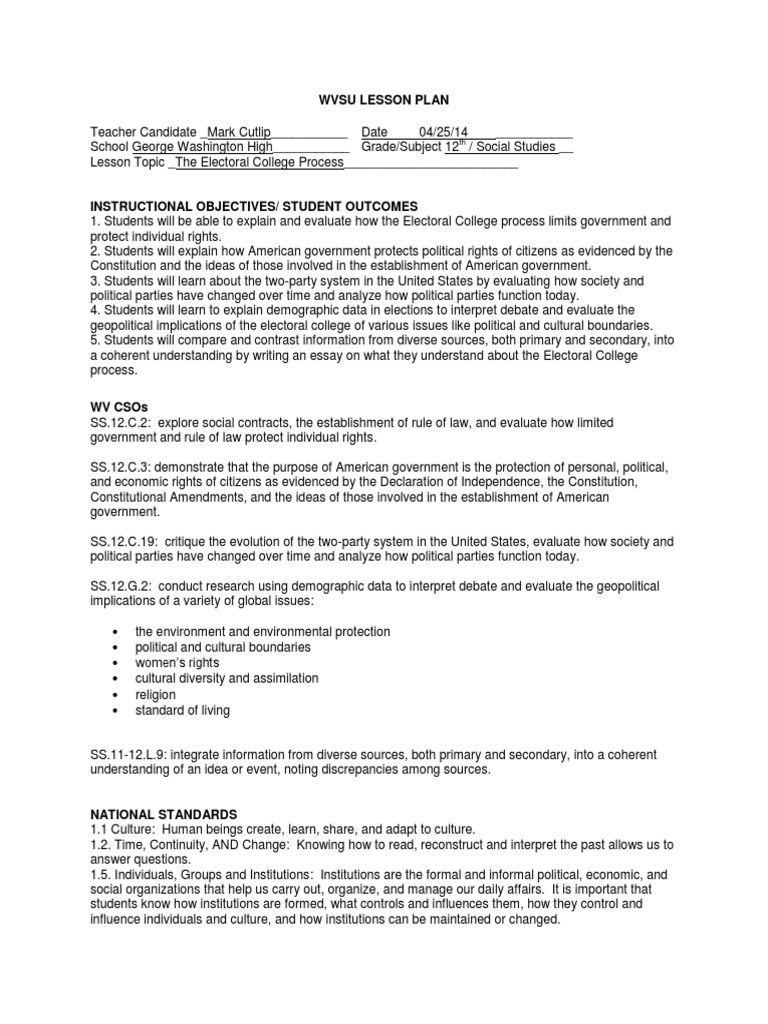 Second New 426educ Lesson-Ele College | PDF | Lesson Plan ...