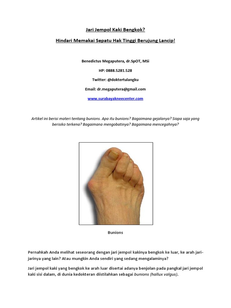 Jari Jempol Kaki Bengkok | PDF