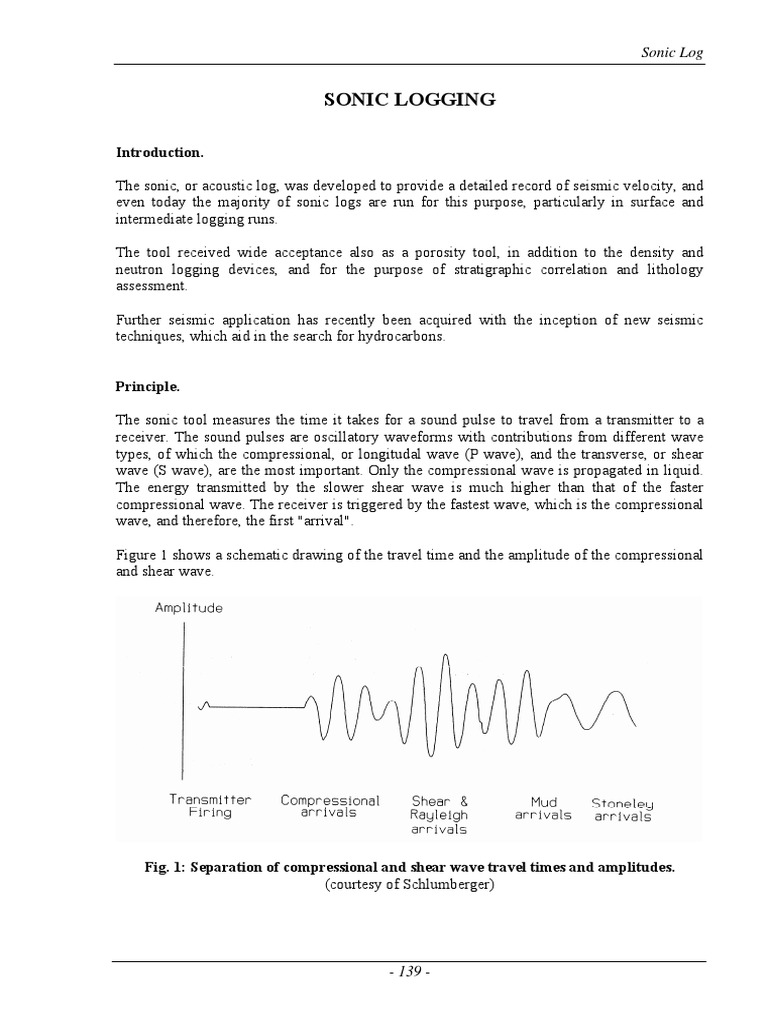 K - Sonic Logging | PDF | Porosity | Reflection Seismology