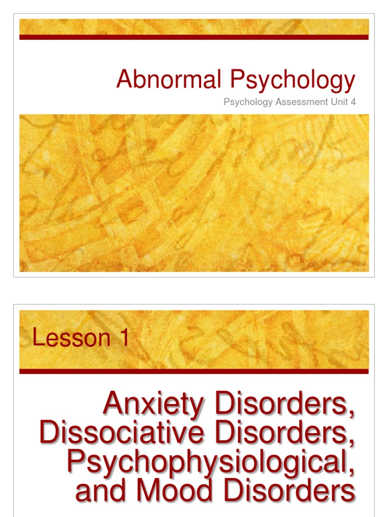 visual concept map of abnormal psychology | Anxiety Disorder | Panic ...