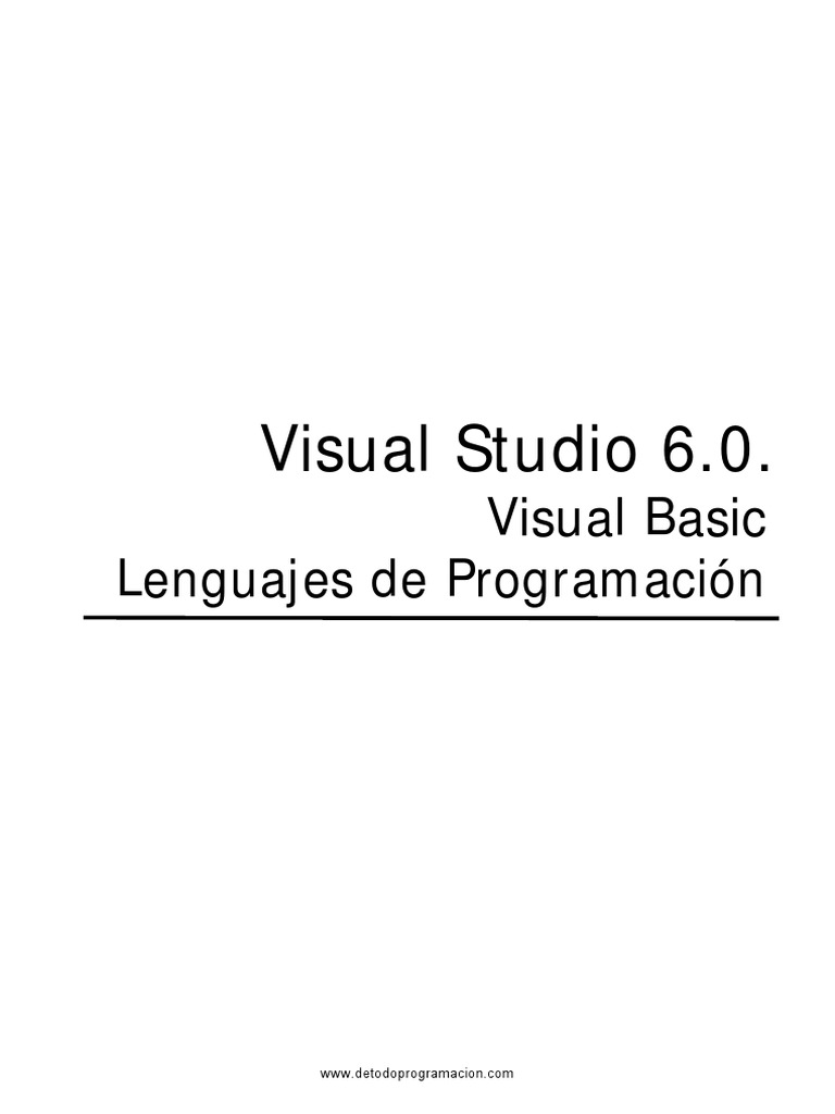 Manual Practico Visual Basic 6.0 | PDF | Básico | Ventana (informática)