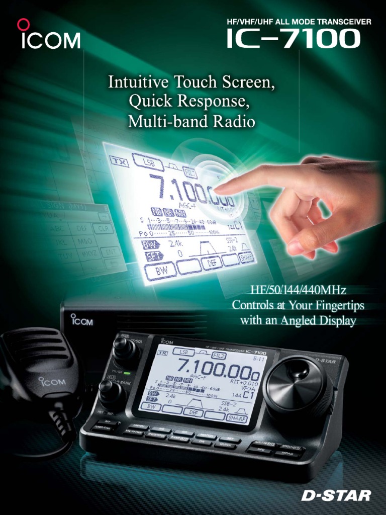 ICOM IC-7100 Brochure | Frequency Modulation | Touchscreen