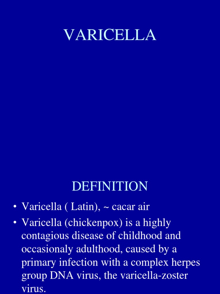 VARICELLA Powerpoint | PDF | Virology | Virus