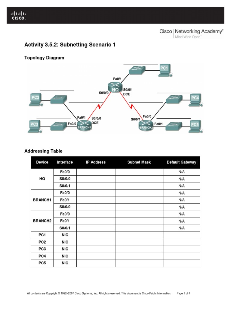 Lab - Activity CCNA 2 Exp: 3.5.2 | PDF | Computers