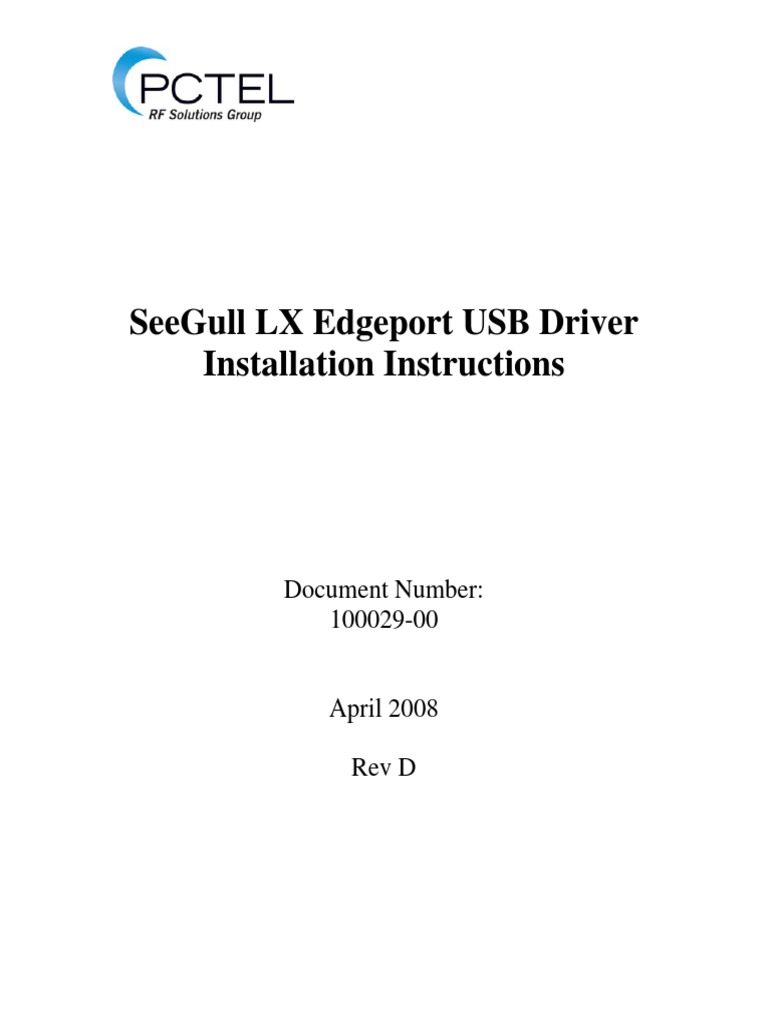 Edgeport Driver Installation Rev D | PDF | Device Driver | Usb