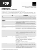 The ARRIVE Guidelines 2.0: Author Checklist | PDF | Experiment | Statistics